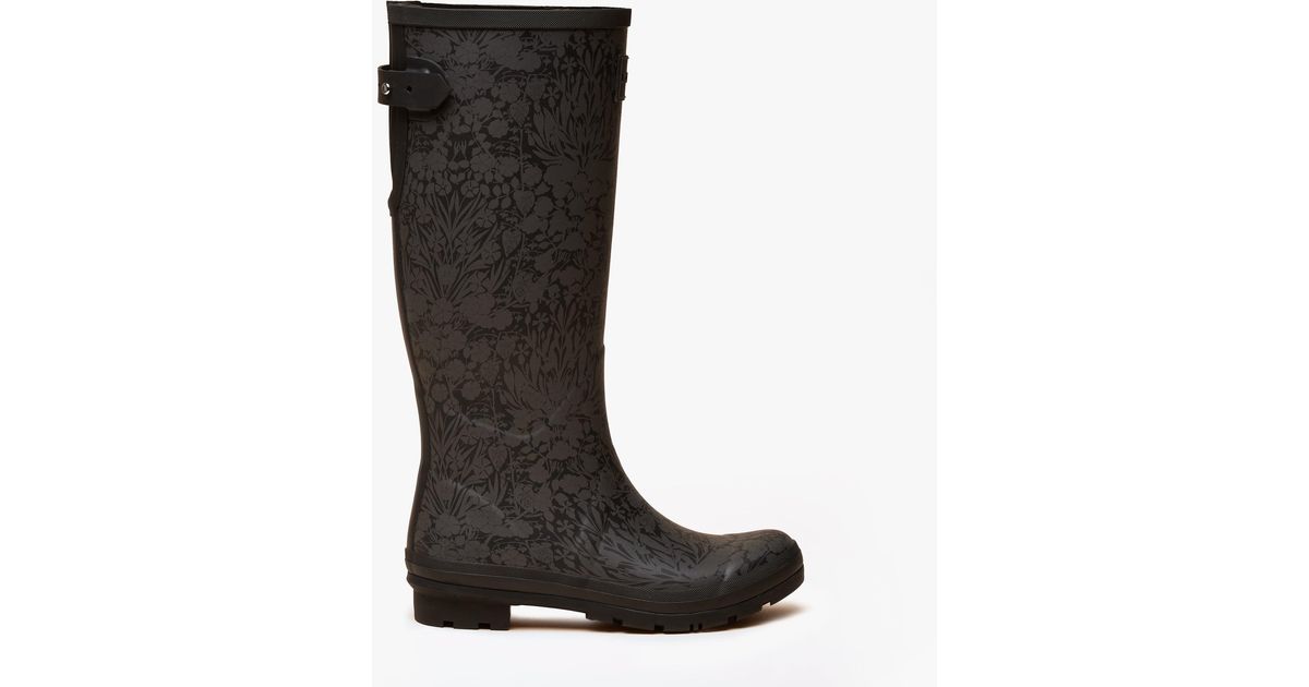 Joules Welly Print Wellington Boots Rubber in Black | Lyst UK