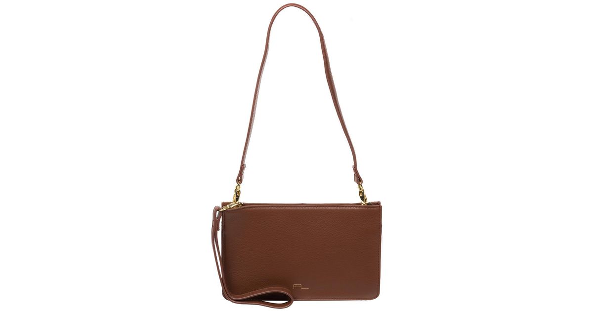 Pure Luxuries 'Layla' Dark Nappa Leather Grab Clutch Bag Material_Real ...