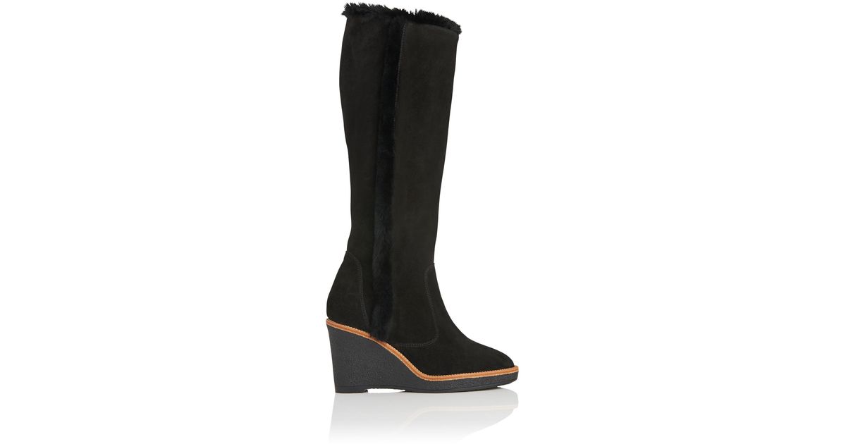 LK Bennett Margie Knee Boots, Rubber in Black | Lyst UK