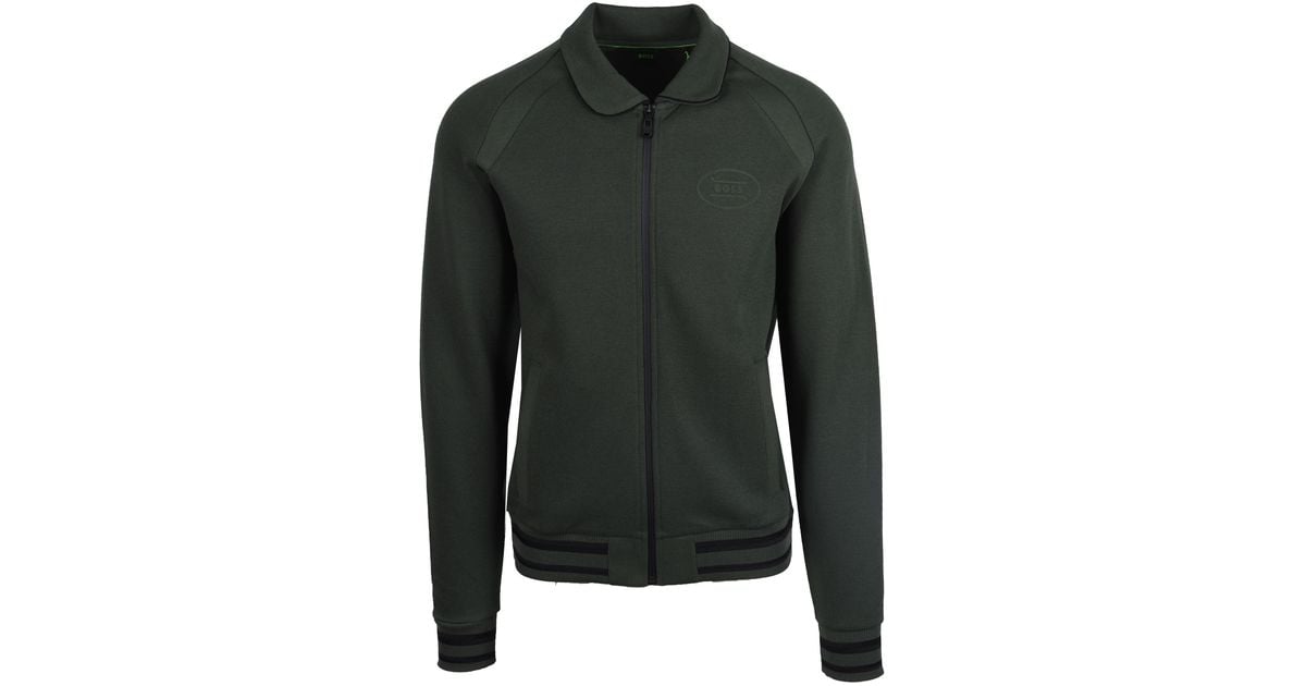 BOSS Seth Heritage Full Zip Knitwear Open Cotton in Black for Men | Lyst UK