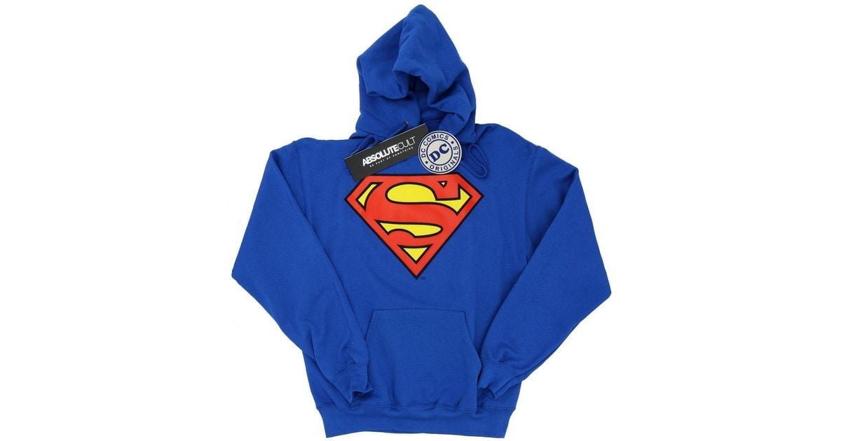 Dc Comics Superman Logo Hoodie (Royal) in Blue for Men | Lyst UK