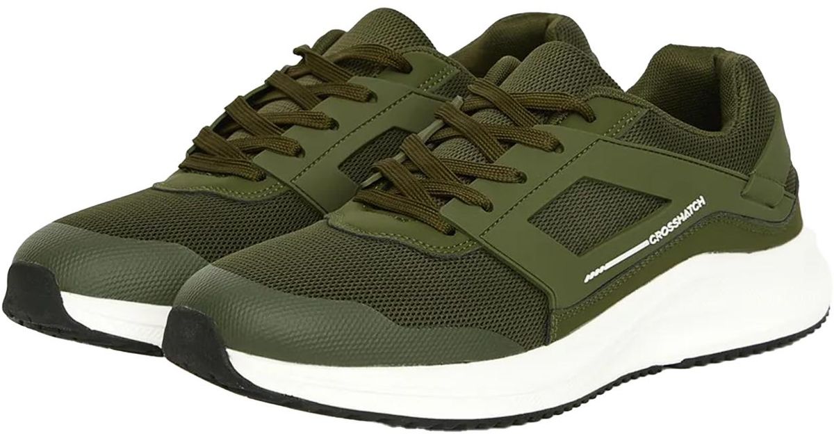 Crosshatch Holywell Flyknit Trainers in Green for Men | Lyst UK