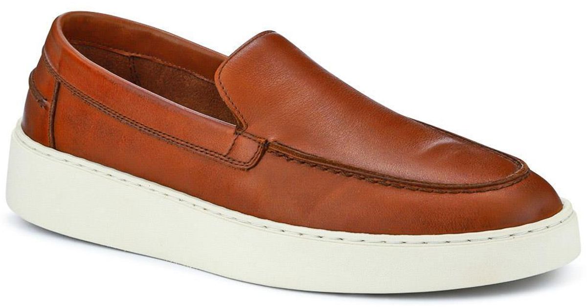 Jones Bootmaker Quade Smart Leather Slip-On Shoes in Brown for Men ...