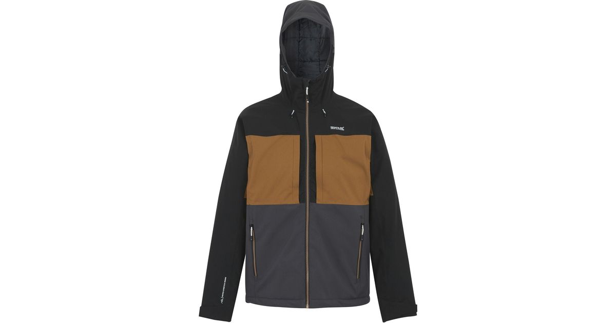 Regatta Maland Insulated Waterproof Jacket (Nut//Ash) in Black for Men ...