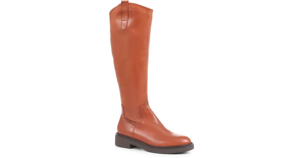 Jones Bootmaker Sebastiana Leather Knee High Boots in Brown | Lyst UK