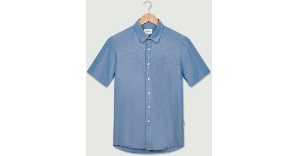 Peter Werth Jim Ss Shirt in Blue for Men | Lyst UK