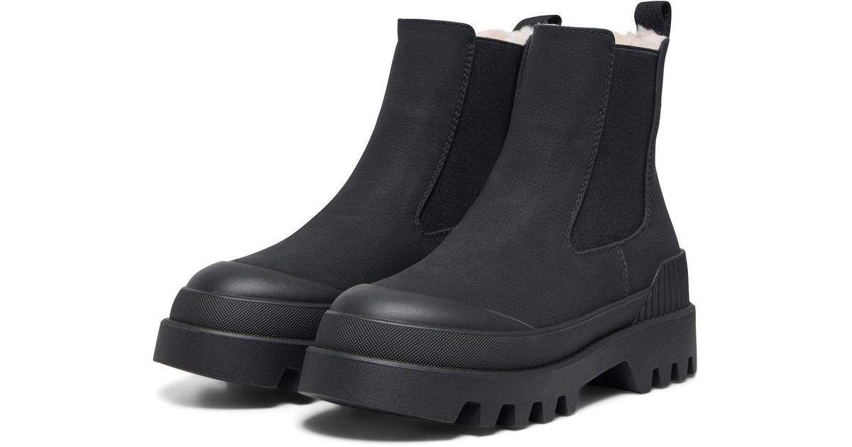 ONLY Buzz-5 Polyurethane Boots in Black | Lyst UK