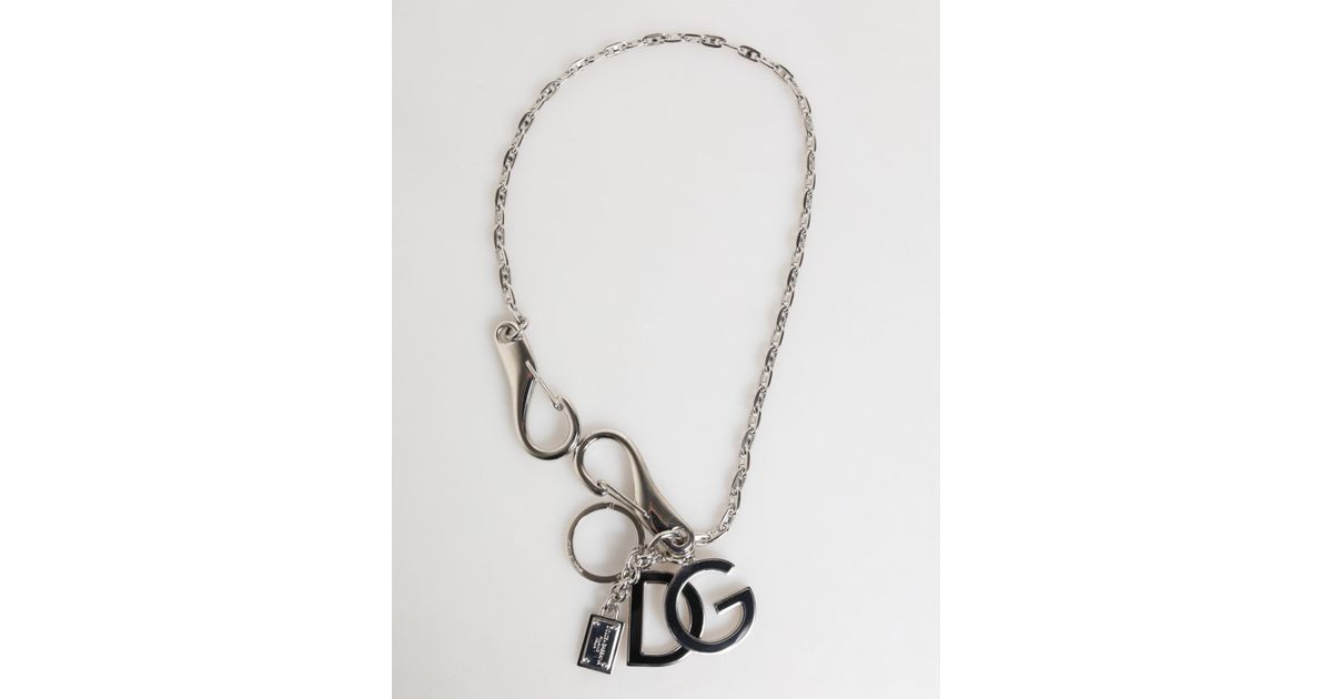 Dolce & Gabbana Dg Logo Key Holder Keychain Bag Charm Keyring Metal in ...