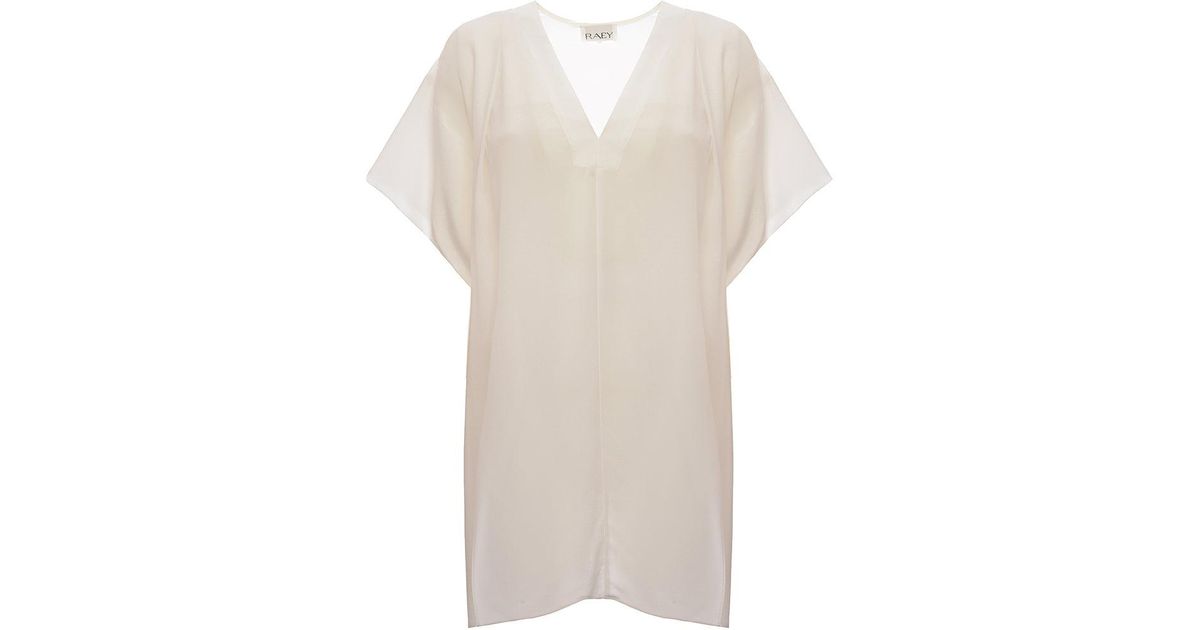 Raey Split Seam Tunic in White | Lyst UK