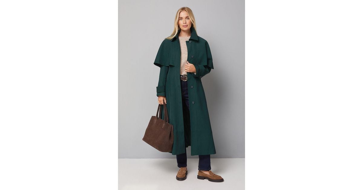 Wallis Petite Belted Cape Coat | Lyst UK