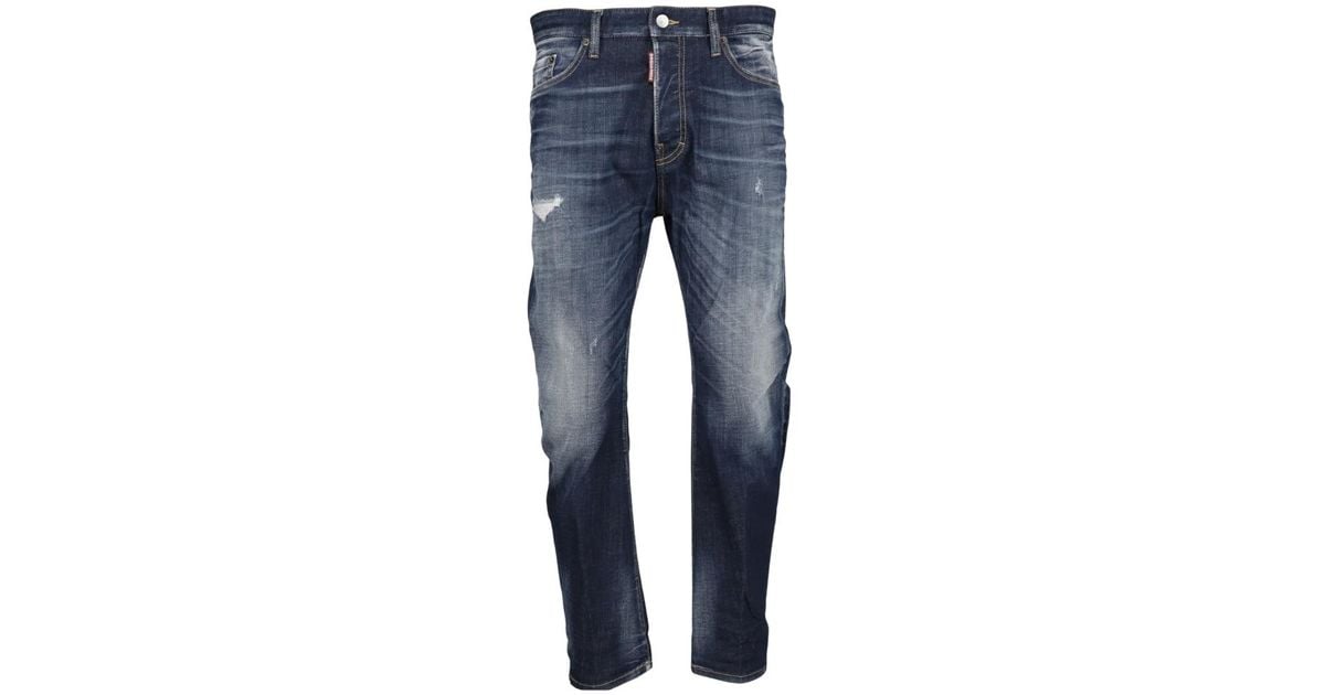 DSquared² Dark Desert Wash Bro Jeans Cotton in Blue for Men | Lyst UK