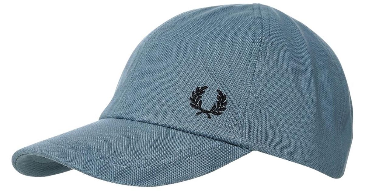 Fred Perry Brand Logo Pique Classic Cap Cotton in Blue for Men | Lyst UK