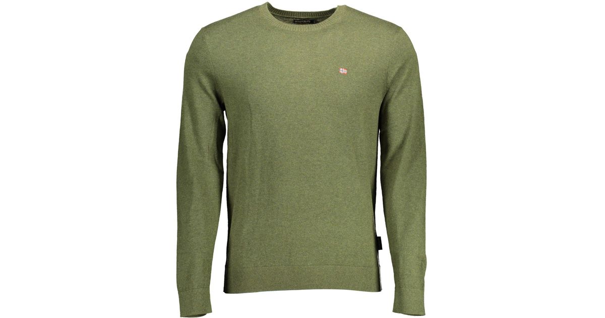 Napapijri Crew Neck Jumper Long Sleeve Style in Green for Men | Lyst UK