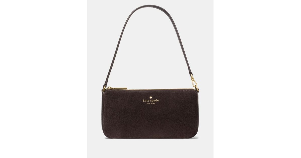 Kate Spade Gemini Suede Convertible Wristlet in Black | Lyst UK