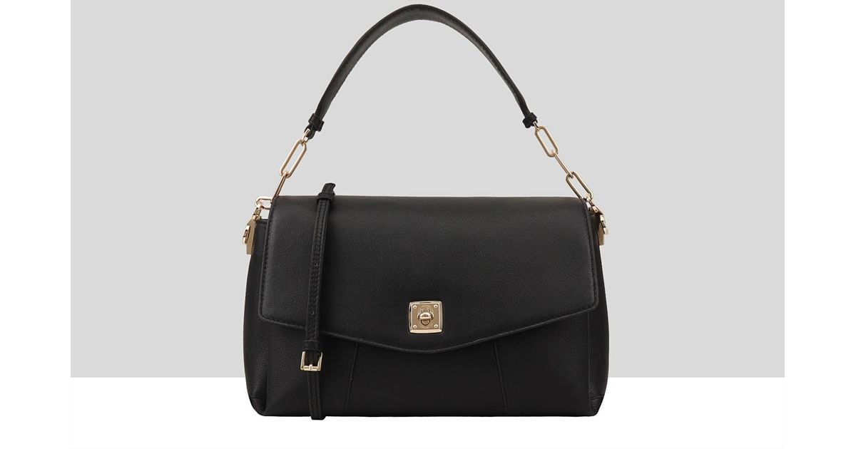 Paul Costelloe Girona Leather Cross Body Bag in Black | Lyst UK
