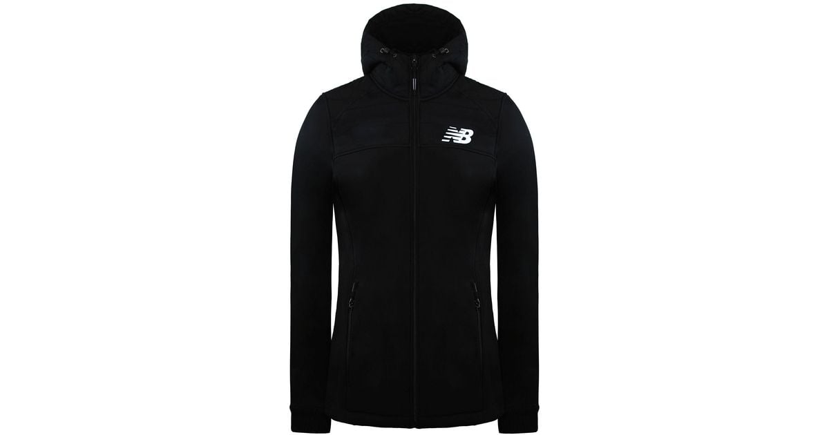 New Balance Logo Softshell Jacket in Black for Men | Lyst UK