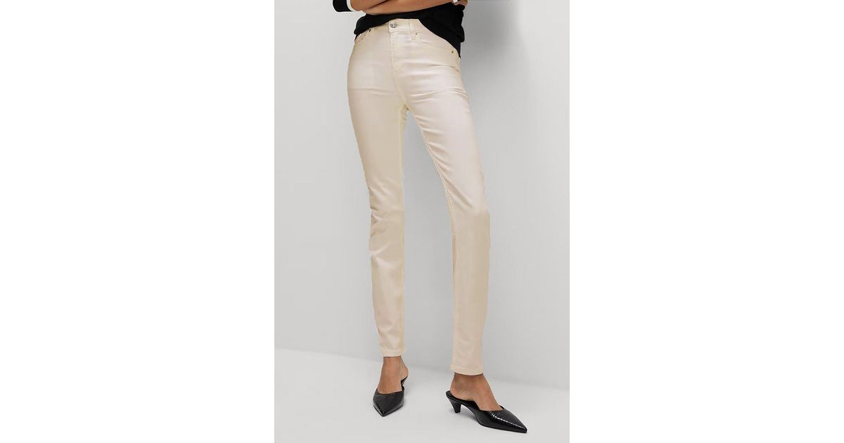 Secret Label Slim Leg Stretch Jeans in Natural | Lyst UK