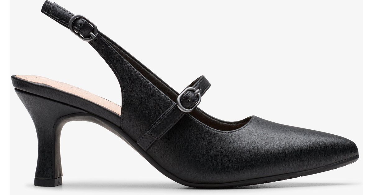 Clarks Kataleyna Ruby Leather Shoes in Black | Lyst UK