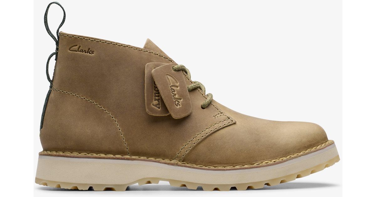 Clarks Solsbury Db Dark Sand Lea Boots in Brown for Men | Lyst UK