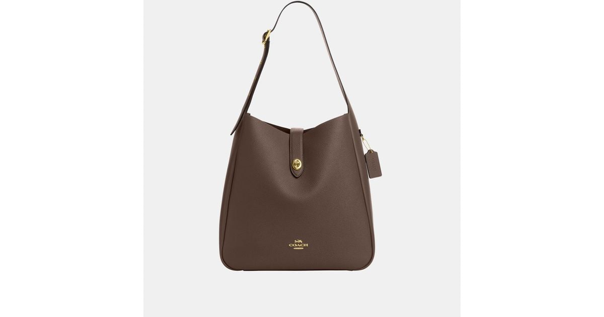 COACH Hadley Large Shoulder Bag in Brown | Lyst UK