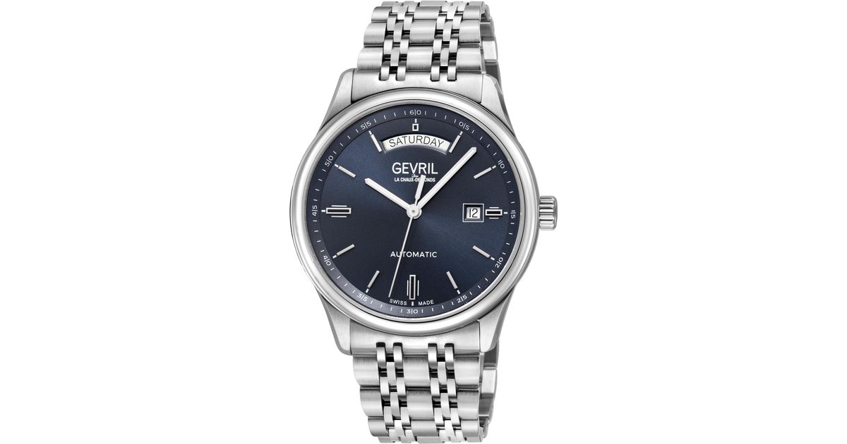Gevril Excelsior 316L Stainless Steel Case, Dial, Bracelet Watch in ...