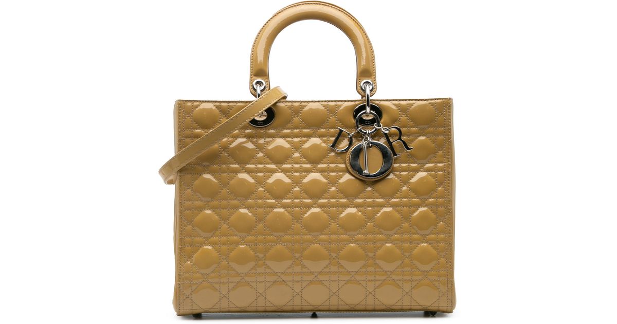 Dior Lady Tote Bag in Metallic | Lyst UK