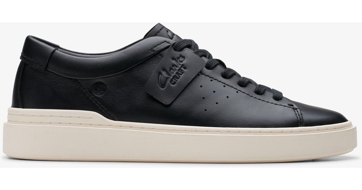 Clarks Craft Swift Leather Trainers in Blue for Men | Lyst UK