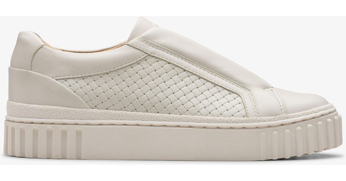 Clarks Mayhill Bay Off Lea Trainers in White | Lyst UK