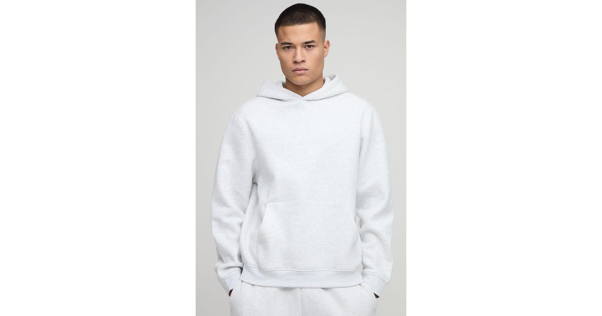 BoohooMAN Basic Regular Fit Over The Head Hoodie in White for Men | Lyst UK