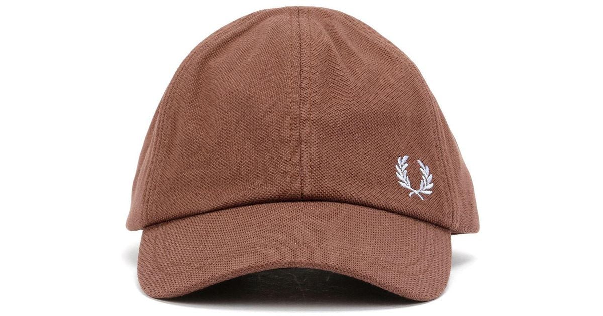 Fred Perry Pique Classic Cotton Caps in Brown | Lyst UK