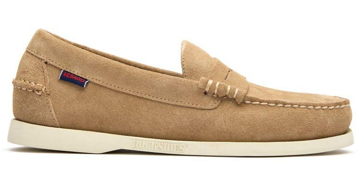 Sebago Dan Boat Flesh Out Shoes in Natural for Men | Lyst UK