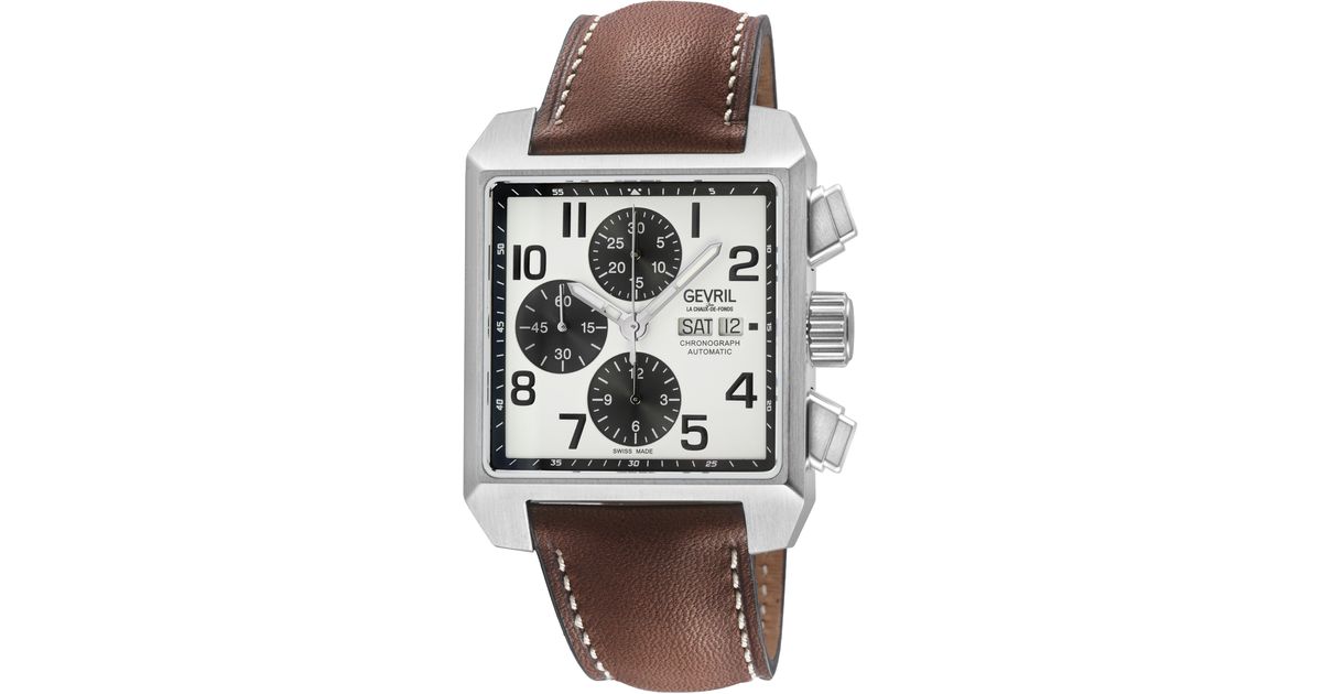 Gevril Herald Square Swiss Made Automatic Chronograph Movement Eta 7750 ...