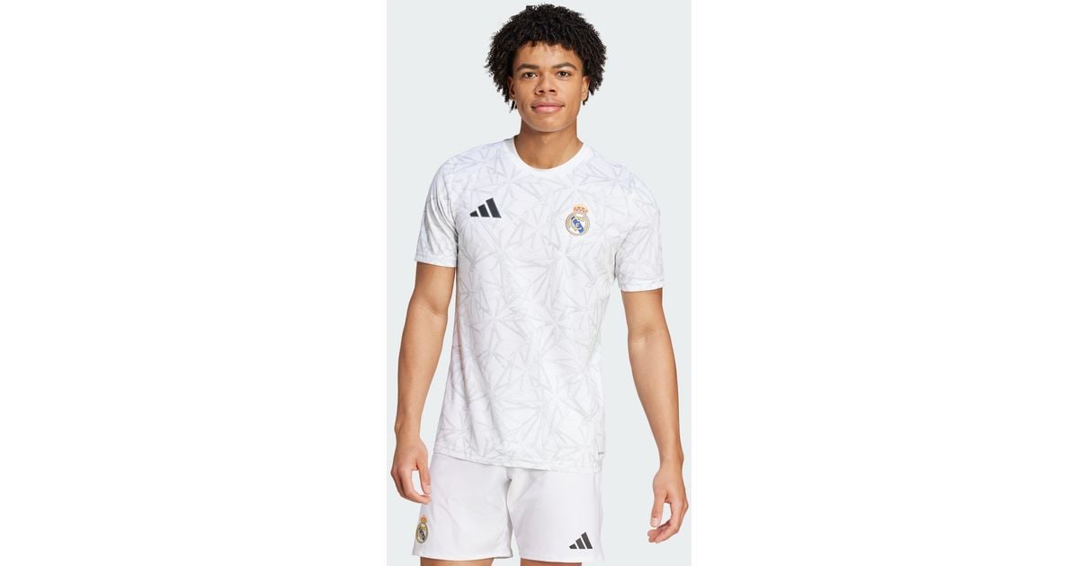 adidas Originals Real Madrid Pre-Match Jersey in White for Men | Lyst UK