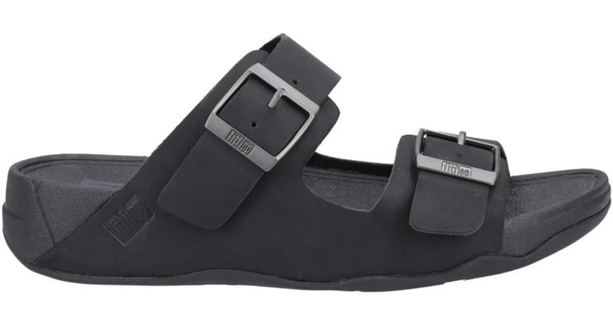 Fitflop Gogh Moc Leather Sliders in Blue for Men | Lyst UK