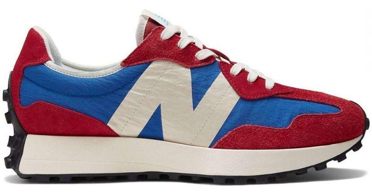 New Balance 327 Red/blue Trainers for Men | Lyst UK