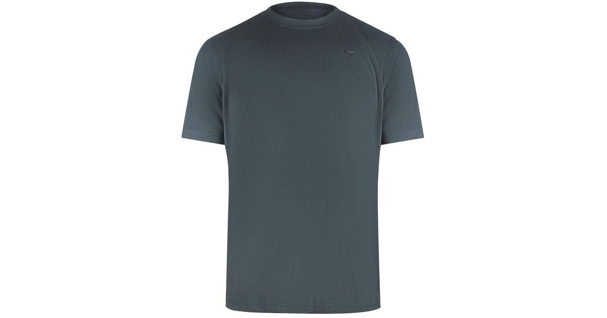 DIESEL Small Plaque Logo T-Shirt Cotton in Blue for Men | Lyst UK