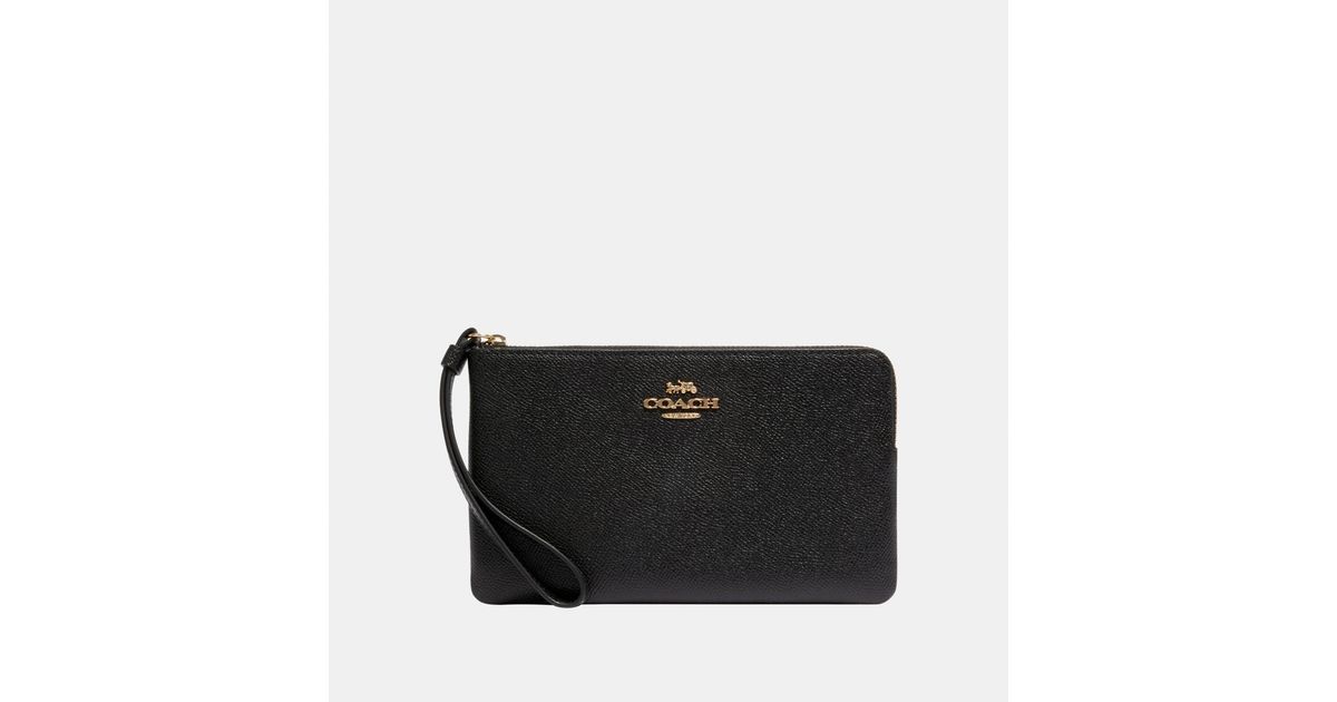 COACH Large Corner Zip in Black | Lyst UK