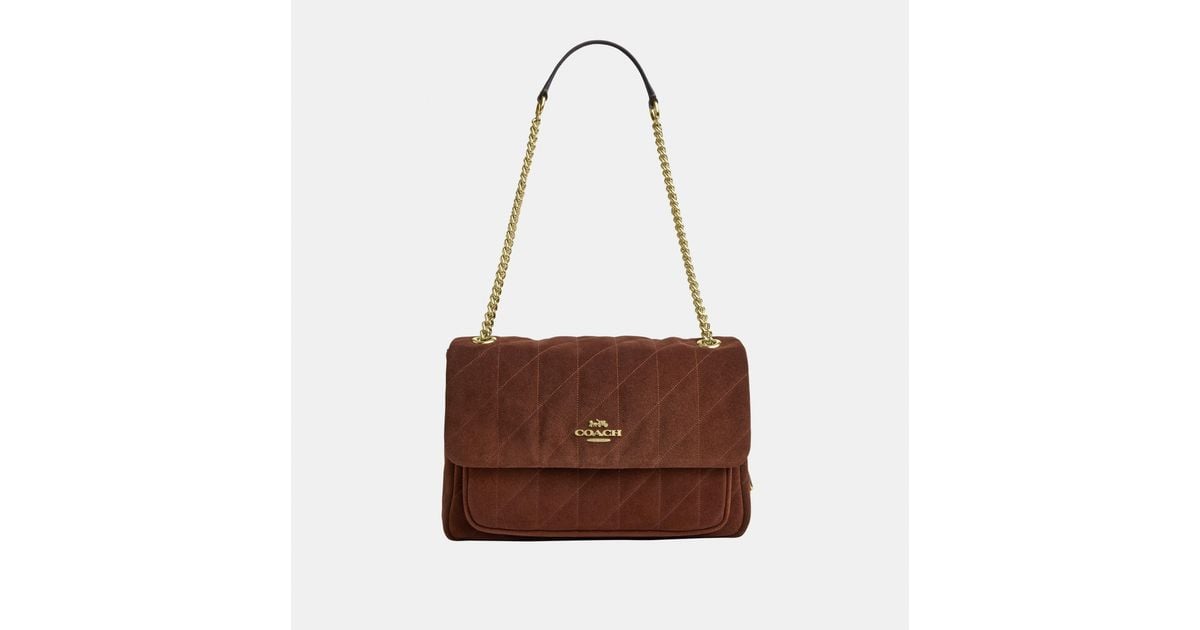 COACH Elodie Crossbody Bag With Quilting in Brown | Lyst UK