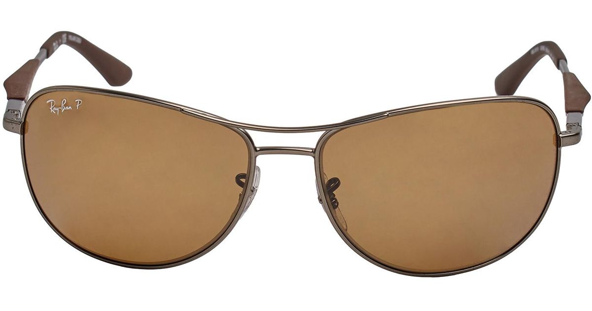 Ray-Ban Polarized Sunglasses For Rb3519 in Brown for Men | Lyst UK