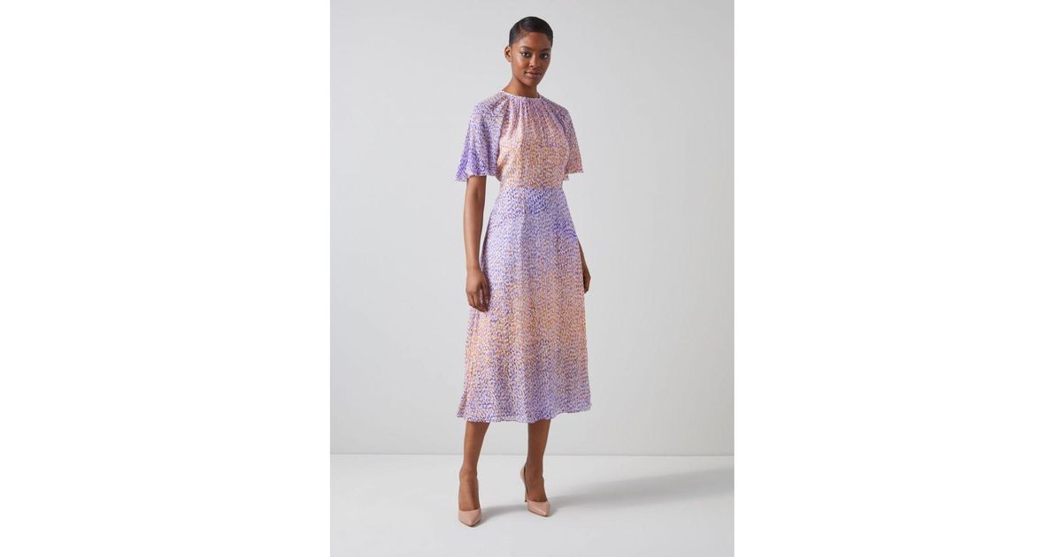 LK Bennett Elowen Dresses,Multi in Purple | Lyst UK