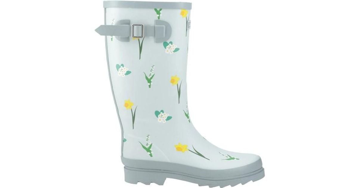 Cotswold Ladies Wildflower Wellington Boots in Blue | Lyst UK