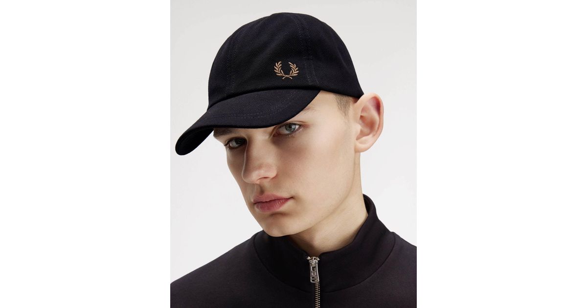Fred Perry Cap in Black for Men | Lyst UK