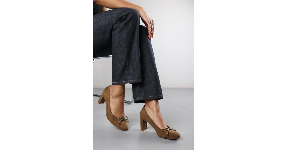 Wheres That From Wheres Primrose Wide Fit Suede Block Heel Court