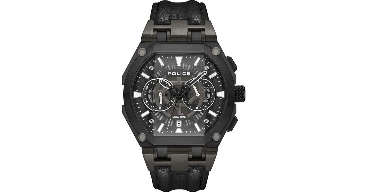 Police Pewgf0054401 Shield Watch in Black for Men | Lyst UK