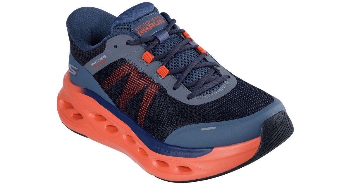 Skechers Performance Max Cushioning Glide-Step Trainers in Blue for Men ...