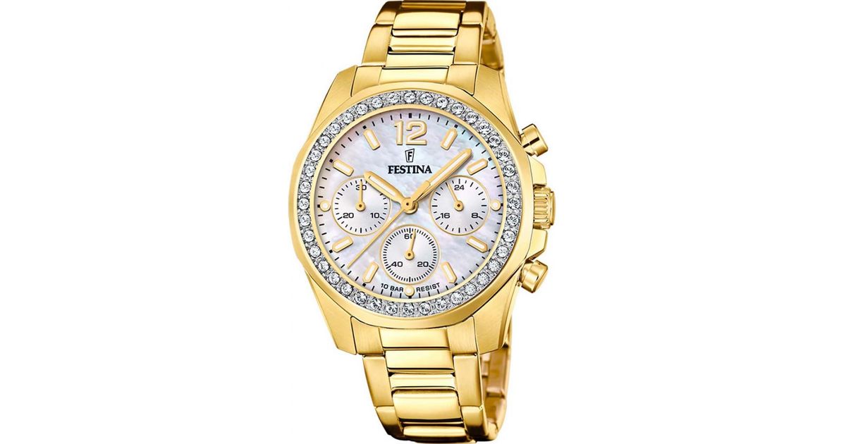 Festina F20609-1 Ladies Boyfriend Watch in Metallic | Lyst UK