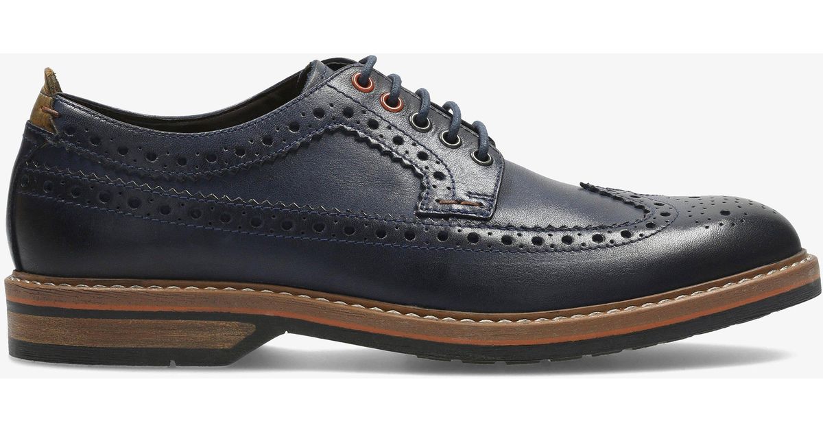 Clarks Pitney Limit Leather Shoes in Blue for Men | Lyst UK
