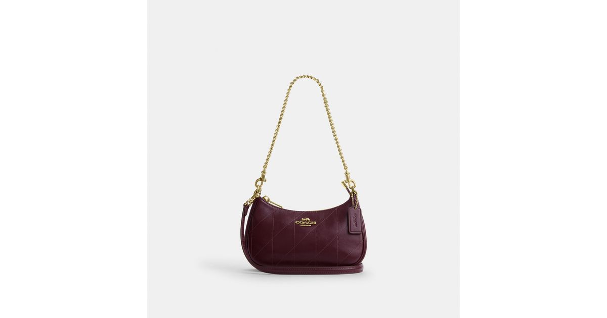 COACH Teri Mini Crossbody Bag With Quilting in Red | Lyst UK