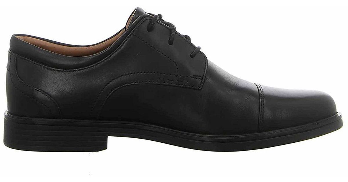 Clarks Un Aldric Cap Shoes Leather in Black for Men | Lyst UK