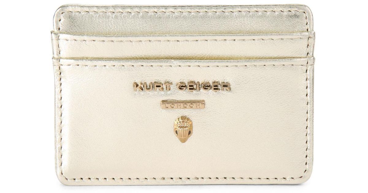 Kurt Geiger Leather Highgate Card Holder in Natural | Lyst UK